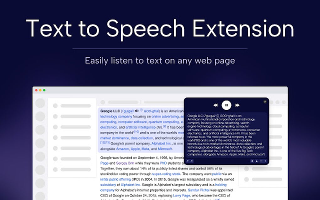 Text to Speech Chrome Extension for Google Chrome - Extension Download