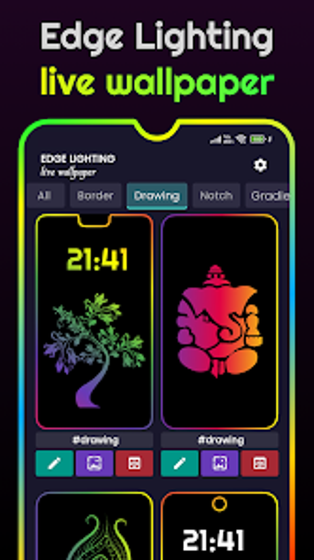 Edge lighting - live wallpaper para Android - Descargar