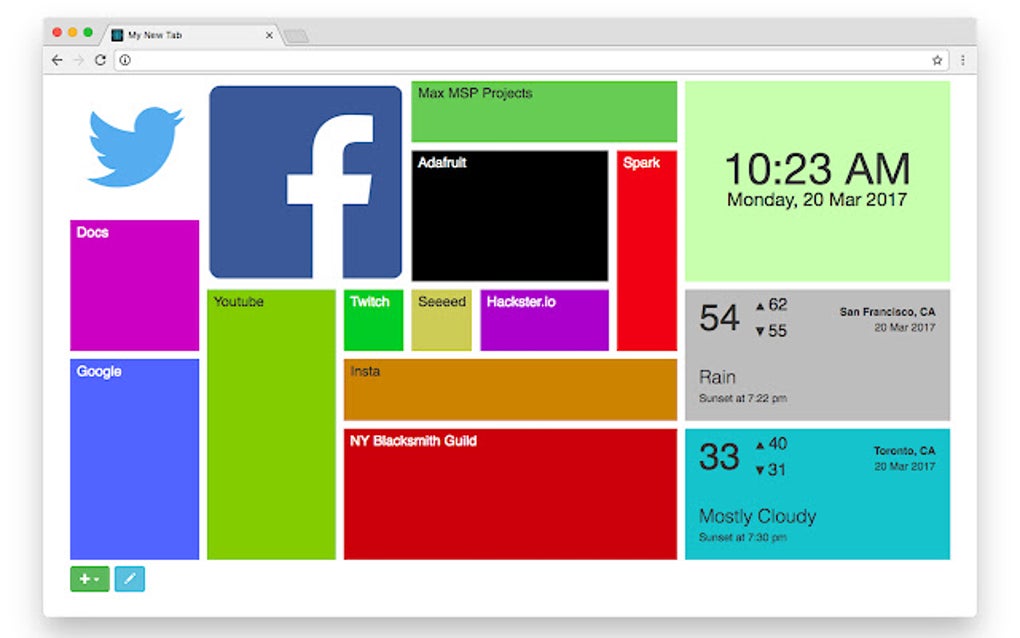 My New Tab pour Google Chrome - Extension Télécharger