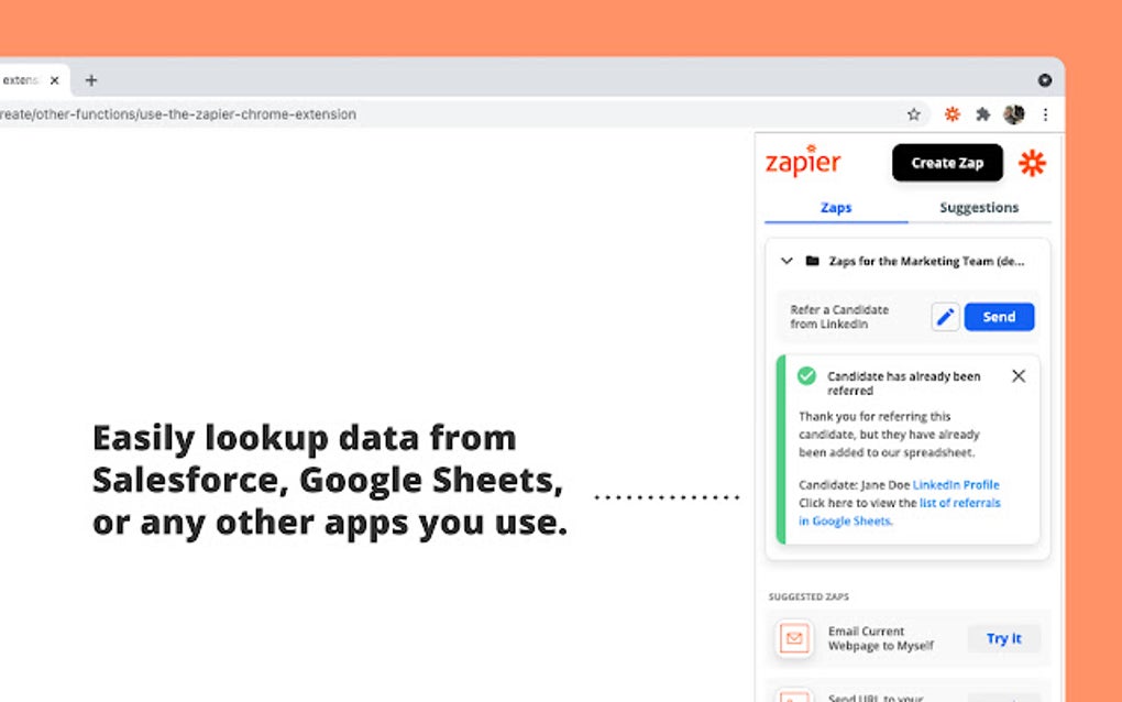 Zapier for Google Chrome - Extension Download