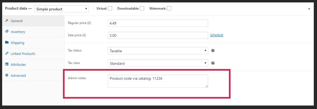 WordPress 용 Product Admin Notes Simple - 다운로드