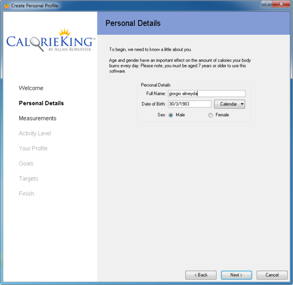 CalorieKing.com Diet Diary - Download