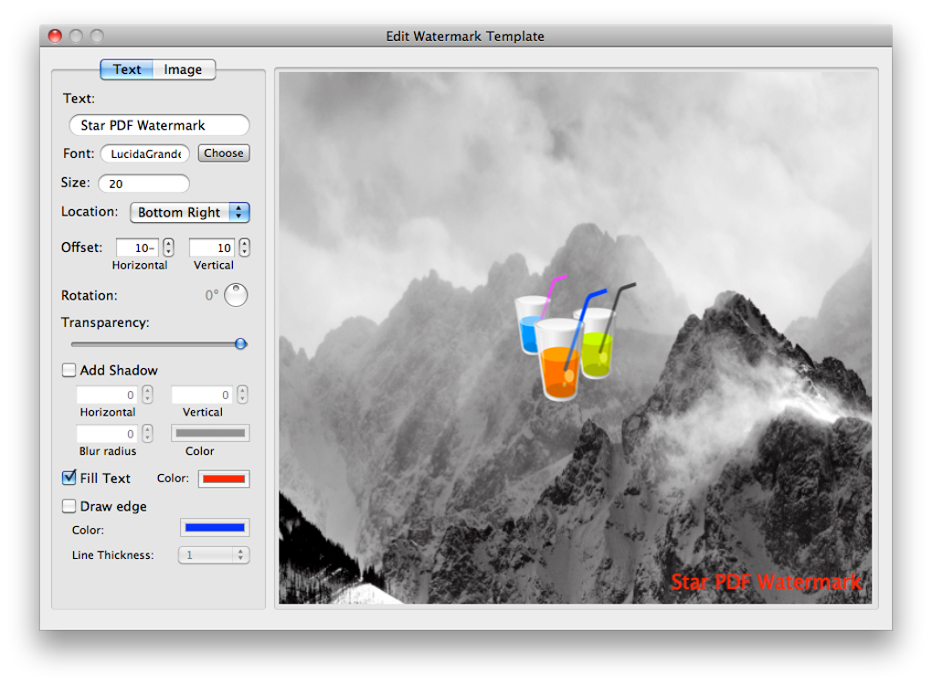 Star PDF Watermark para Mac - Descargar
