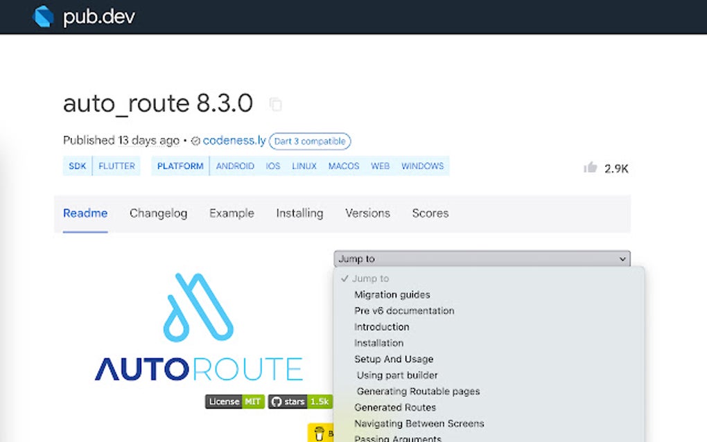 pub.dev's Table of Contents para Google Chrome - Extensión Descargar