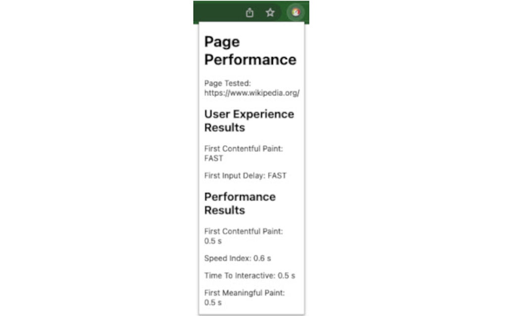 Page Performance for Google Chrome - Extension Download