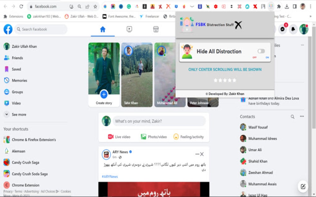 Hide All Distraction Facebook 2023 for Google Chrome - Extension Download