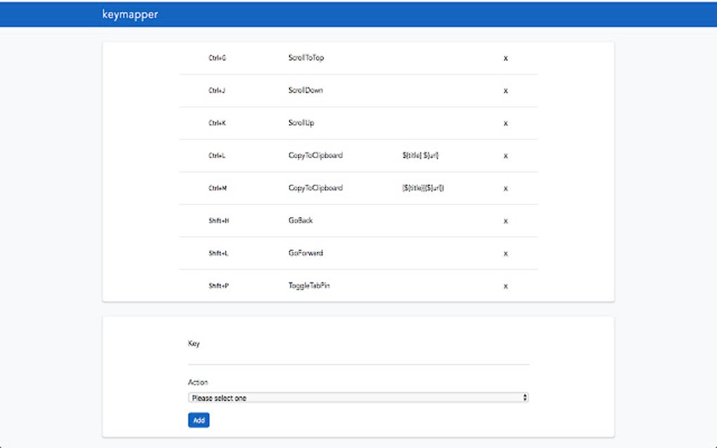 keymapper for Google Chrome - Extension Download