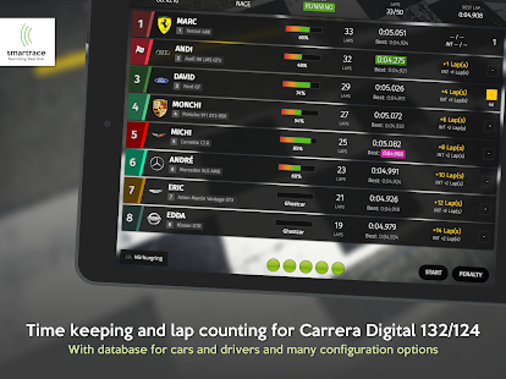 Carrera Digital Race Management - SmartRace for Android - Download