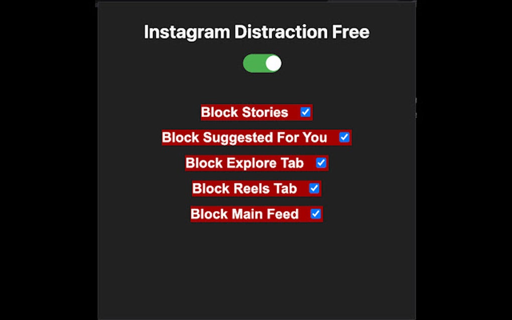 Instagram Distraction Free สำหรับ Google Chrome - ส่วนขยาย ดาวน์โหลด
