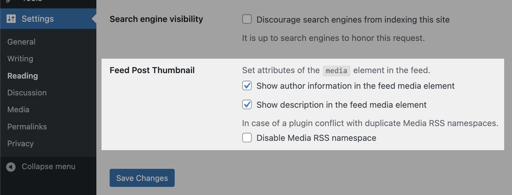 Feed Post Thumbnail para WordPress - Descargar