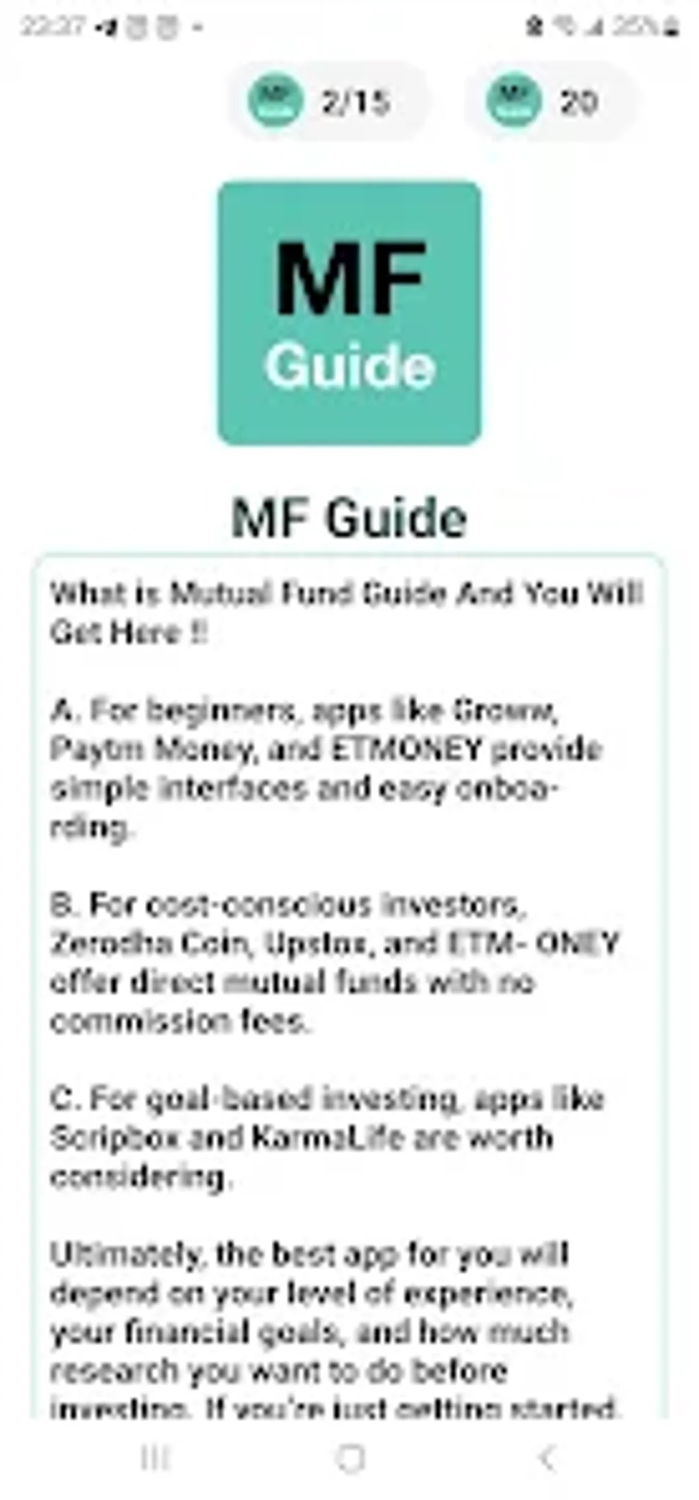 MF Guide para Android - Descargar