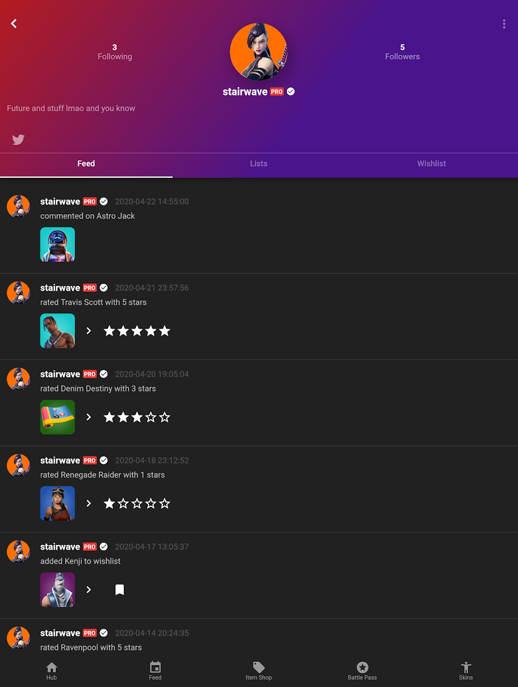 Skin-Tracker - Browse Skins from Fortnite and more for Android - Download