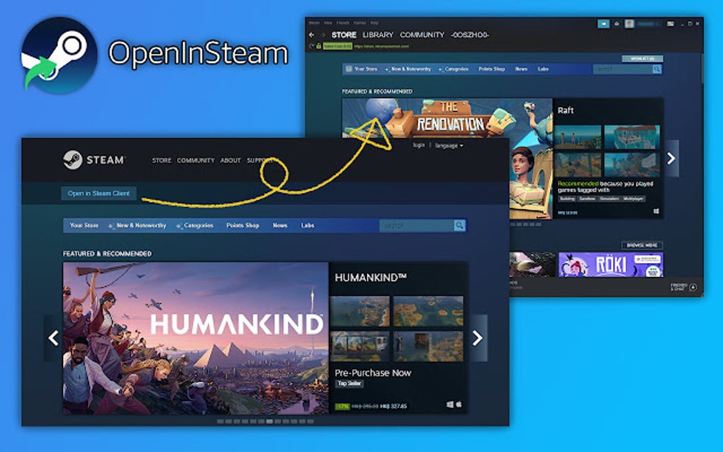 Open In Steam para Google Chrome - Extensión Descargar