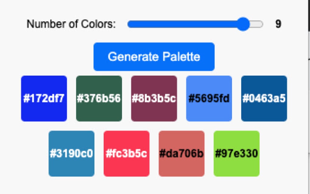 Color Palette Generator pour Google Chrome - Extension Télécharger