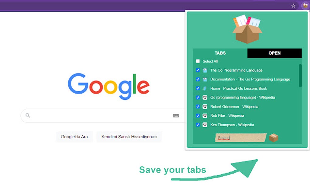 Tab Saver pour Google Chrome - Extension Télécharger