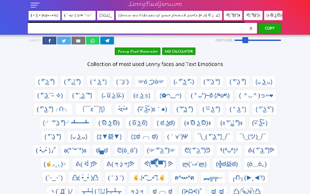 Lenny Face ( ͡° ͜ʖ ͡°) ⚡ Text Faces & Symbols Google Chrome 용 - 확장 프로그램 ...