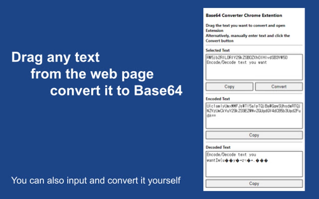 Base64 Converter para Google Chrome - Extensión Descargar