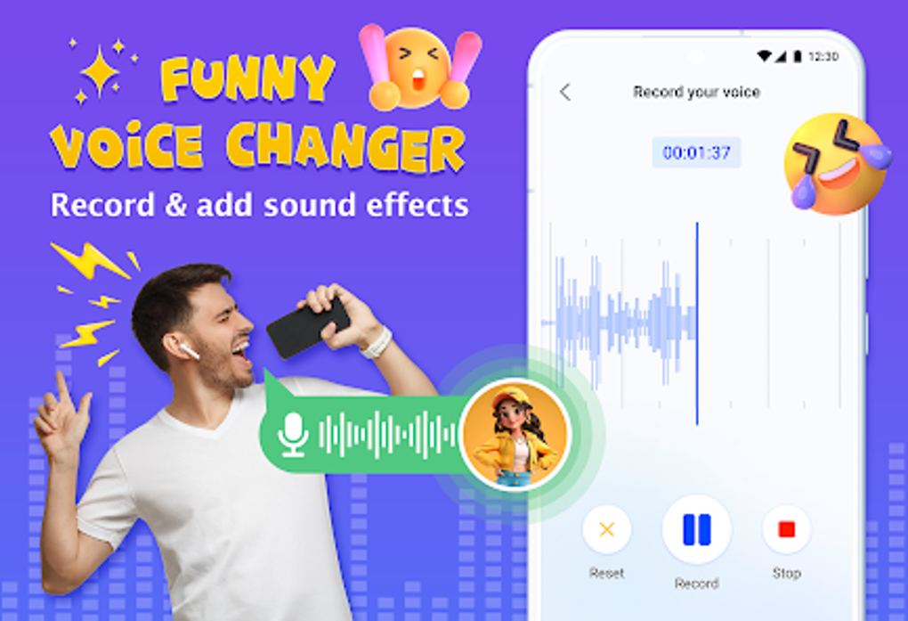 Voice Changer AI Voice Effect pour Android - Télécharger