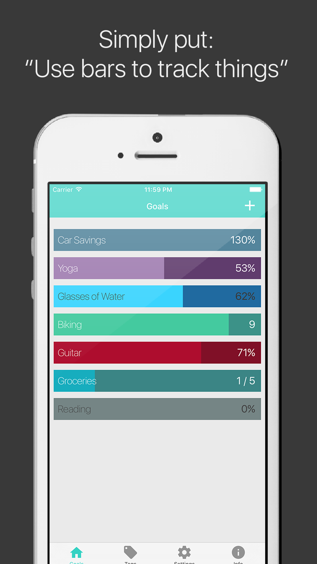 Raise The Bar - Goal Tracker To-Do List Manager para iPhone - Descargar