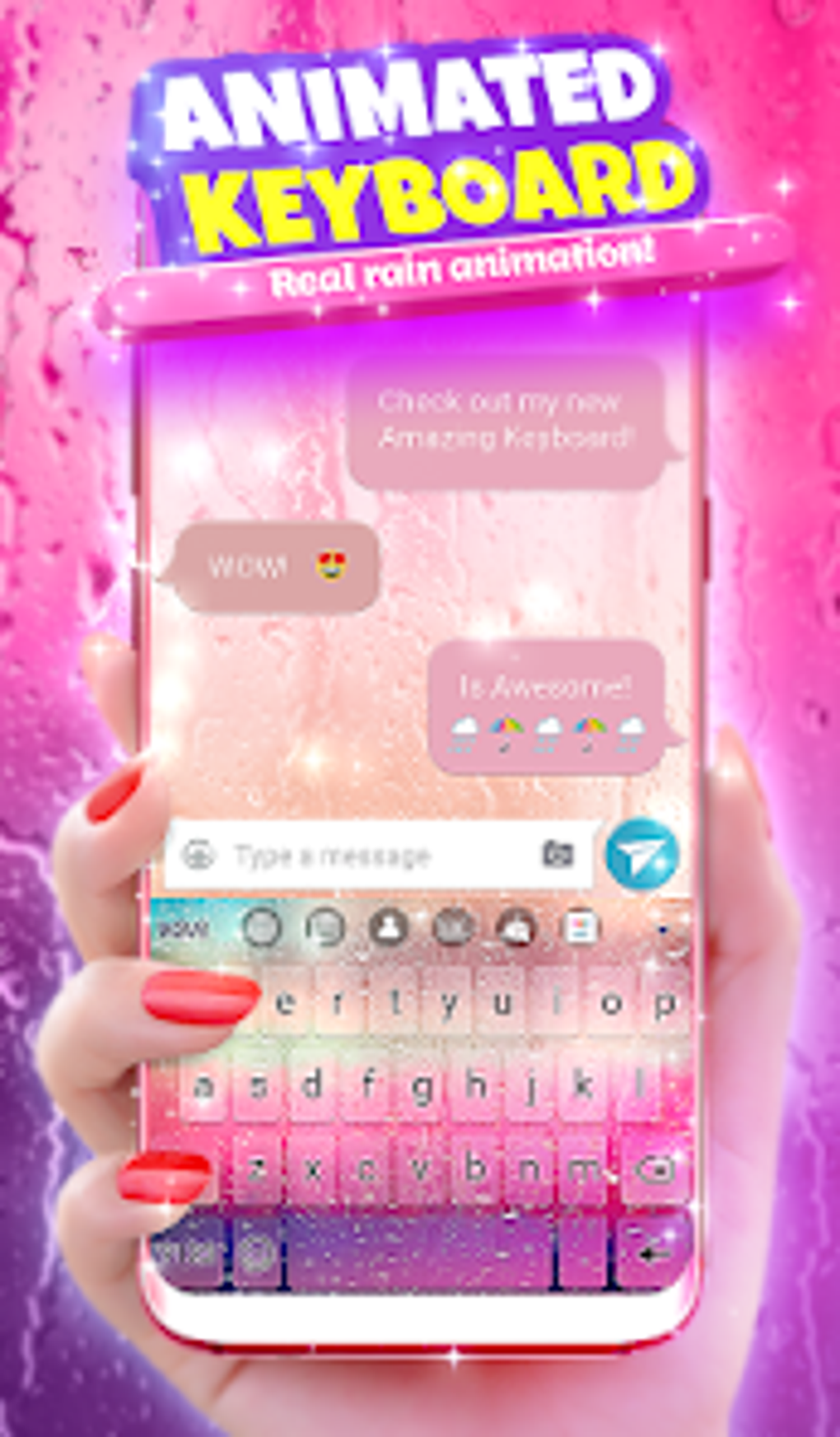 Android Rain Keyboard Background Theme 