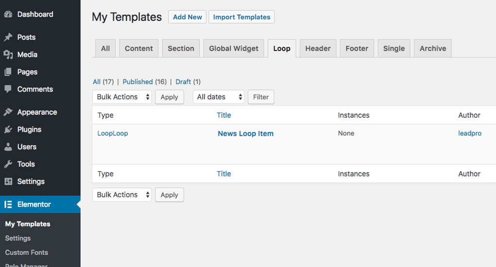 WordPress 용 Elementor Custom Skin - 다운로드