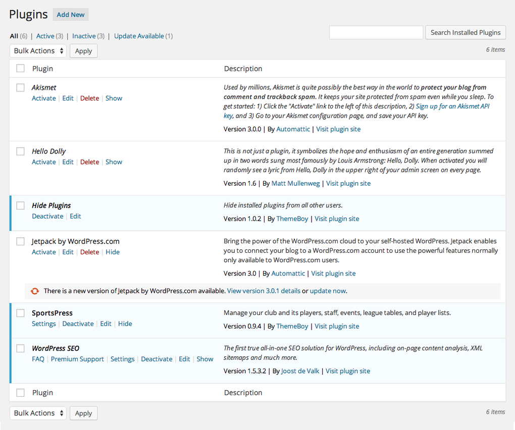 Hide Plugins para WordPress - Descargar