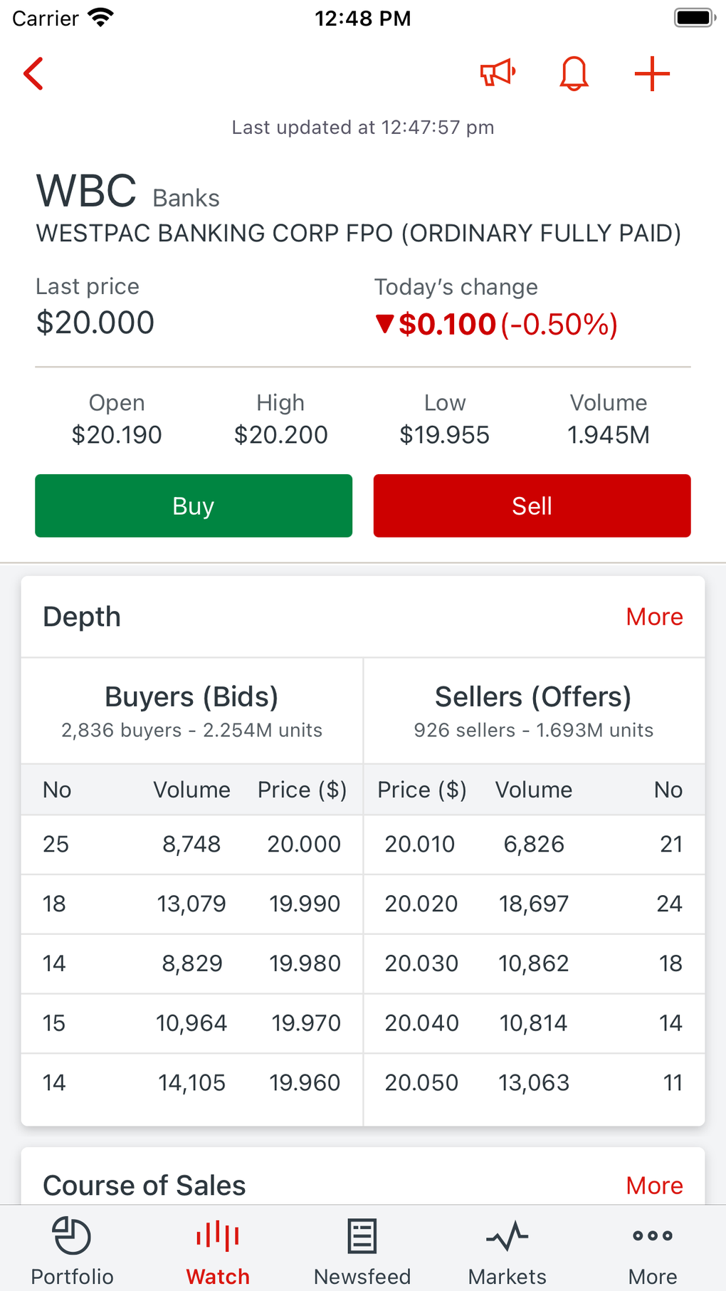 Westpac Share Trading for iPhone - Download