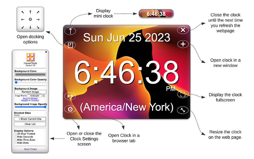 HoverClock for Google Chrome - Extension Download