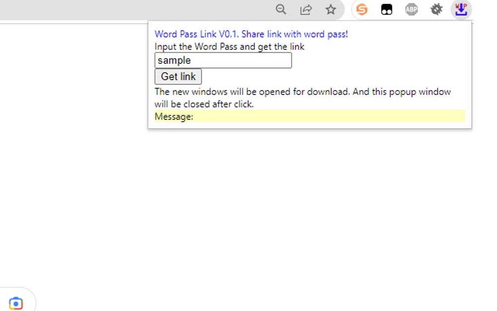 Word Pass Link สำหรับ Google Chrome - ส่วนขยาย ดาวน์โหลด