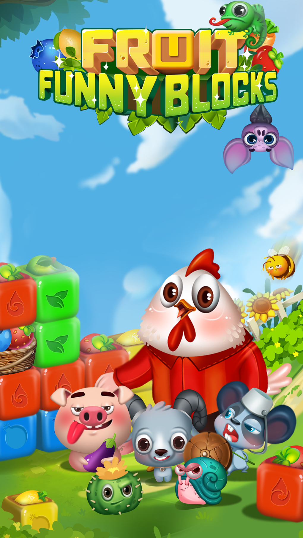 iPhone 용 Fruit Funny Blocks: farm cubes - 다운로드