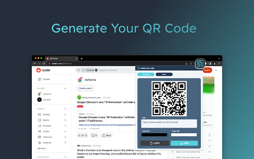 Make QR Code pour Google Chrome - Extension Télécharger