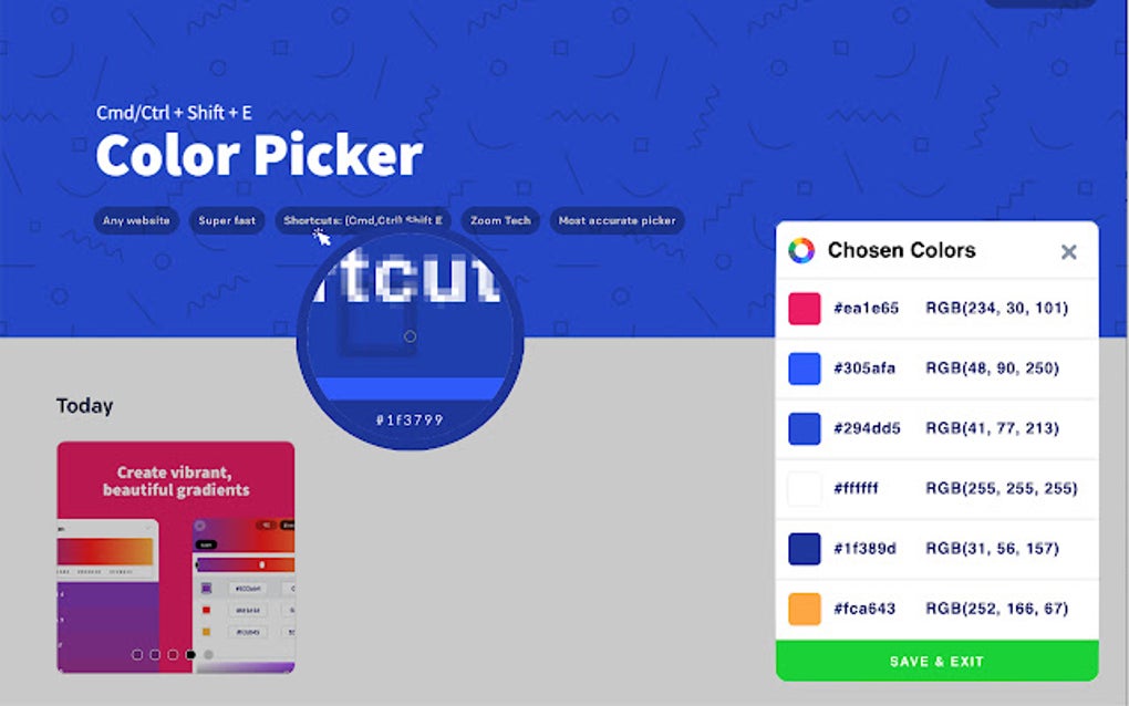 Color by Fardos - Color Picker para Google Chrome - Extensión Descargar