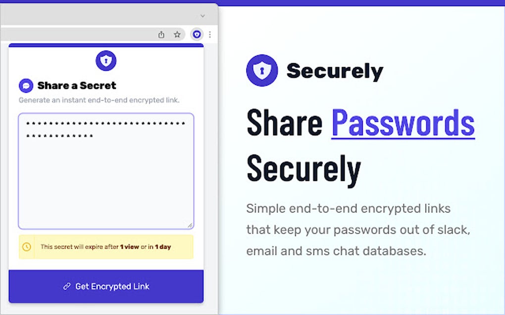Securely - Simple Password Sharing for Google Chrome - Extension Download Securely - Simple Password Sharing for Google Chrome - Extension Download