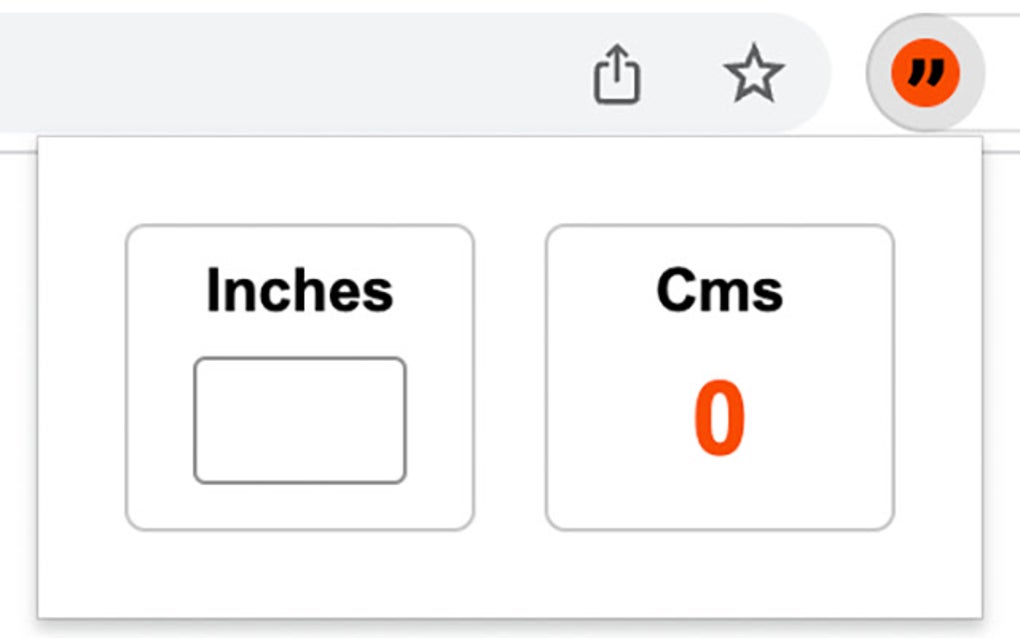 Inches to CM for Google Chrome - Extension Download