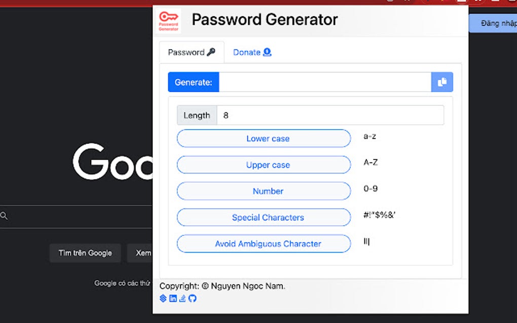 Password Generator para Google Chrome - Extensión Descargar
