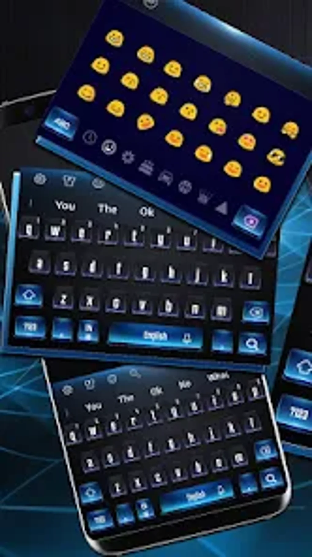 Black Blue Keyboard for Android - Download