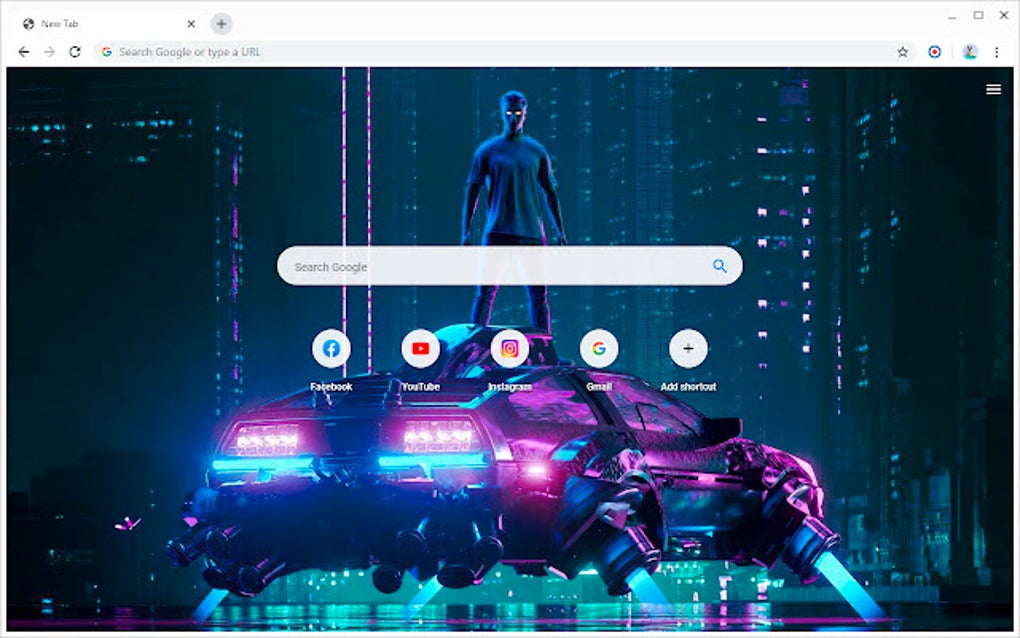 Neon Cyber People Wallpapers New Tab for Google Chrome - Extension Download