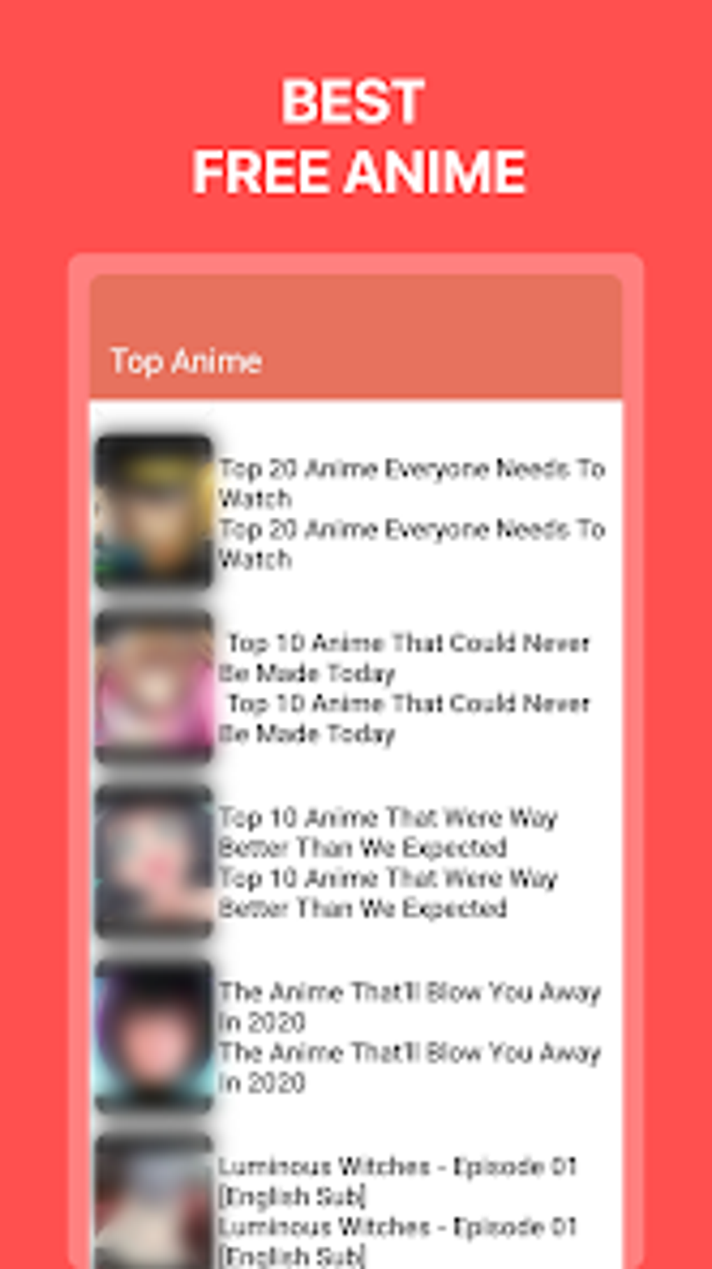 Android 용 Anime tv - Watch Anime Online - 다운로드