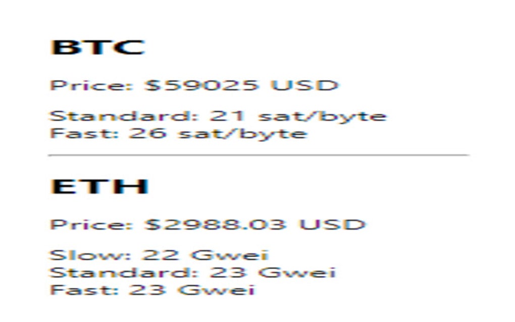 Crypto Fees Google Chrome 용 - 확장 프로그램 다운로드