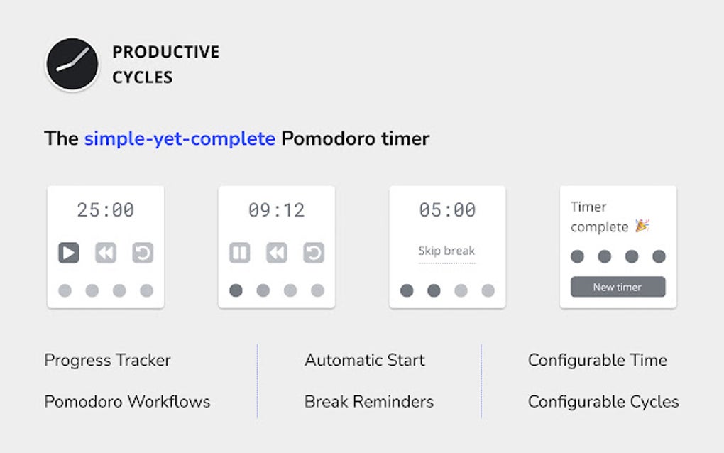 Productive Cycles for Google Chrome - Extension Download