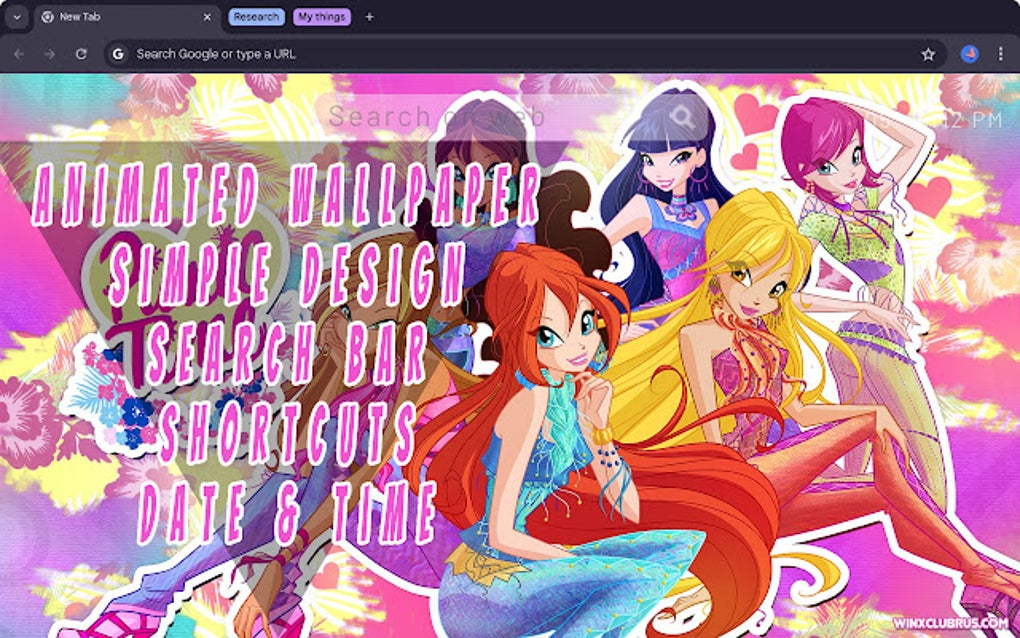 Winx Club live wallpapers para Google Chrome - Extensão Download