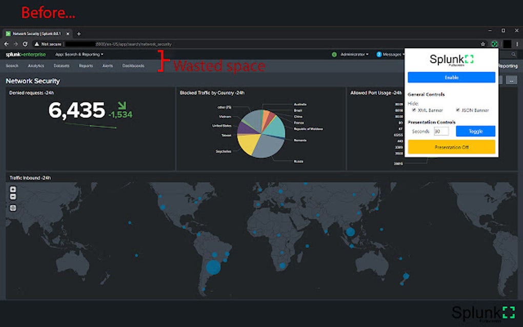 Splunk Fullscreen for Google Chrome - Extension Download