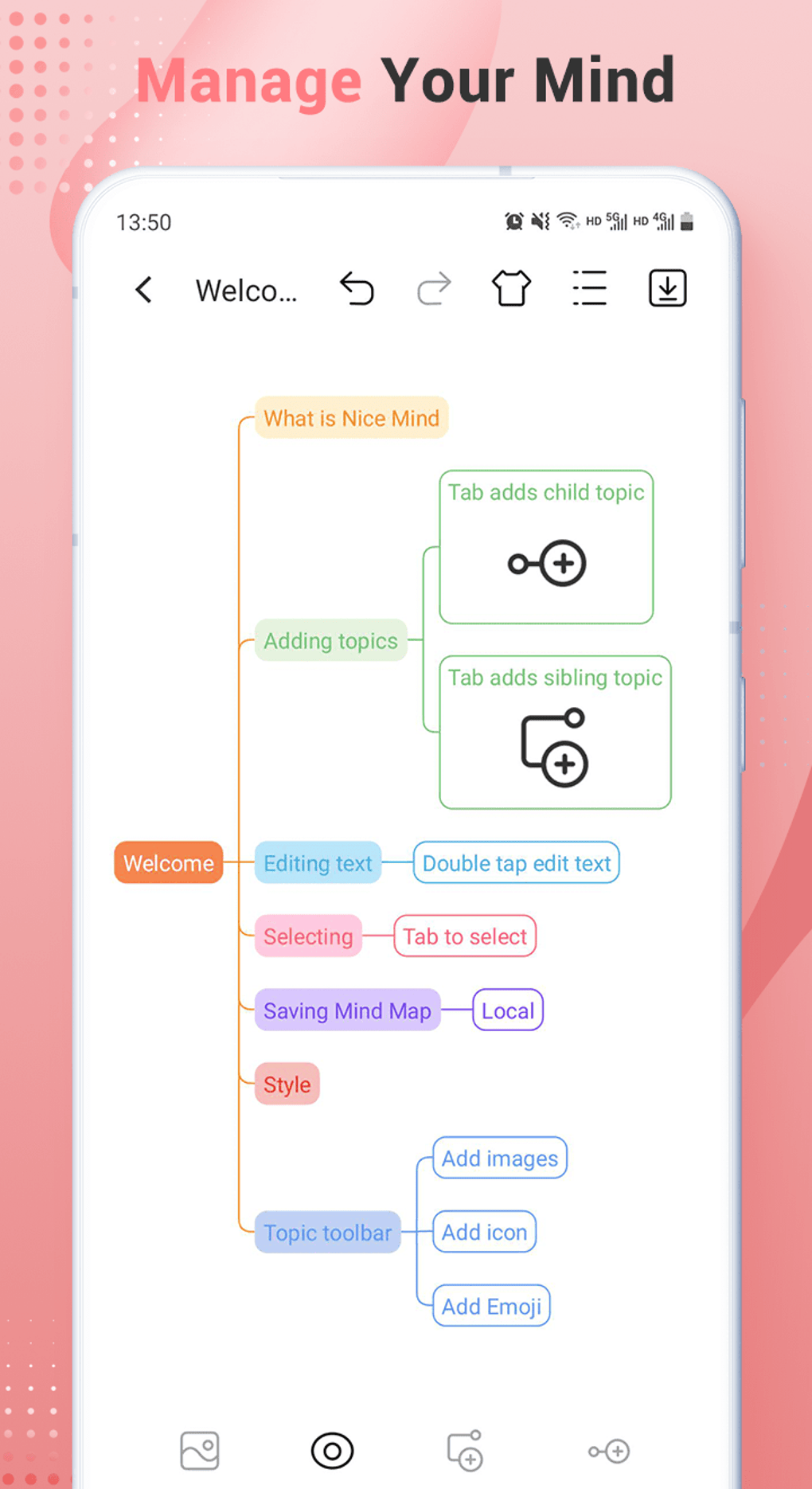 Nice Mind Map - Mind mapping makermindmap inspire para Android - Descargar