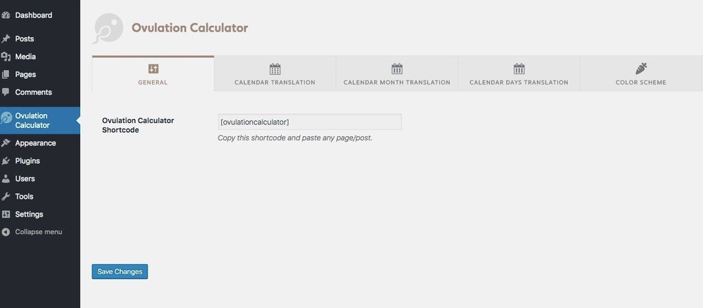 Ovulation Calculator para WordPress - Descargar