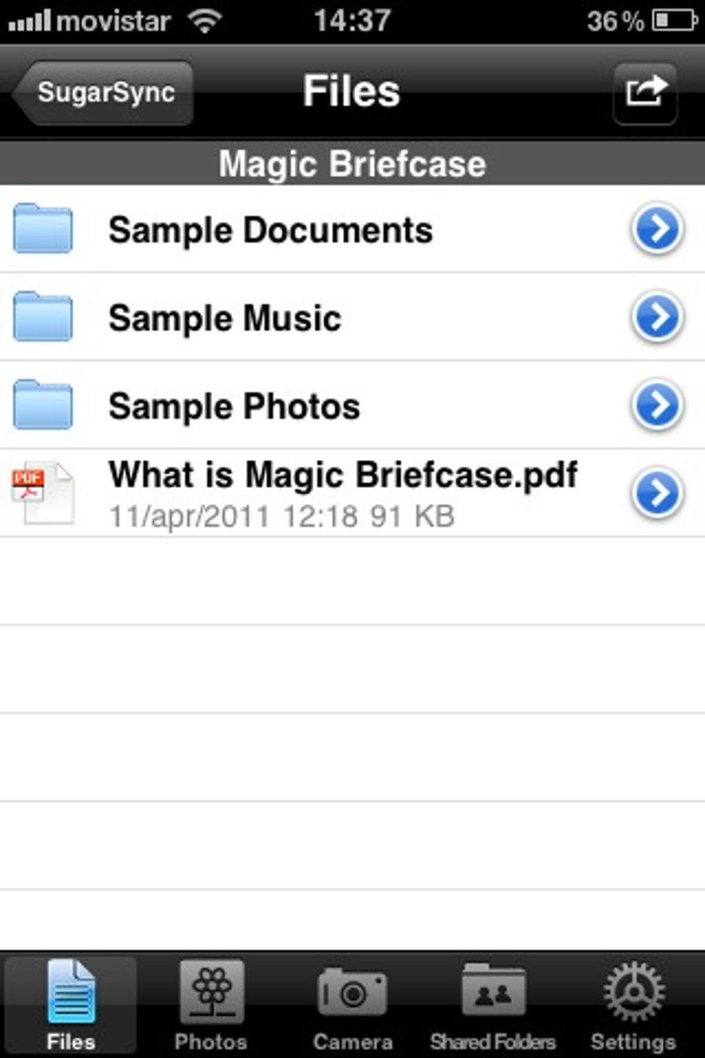 SugarSync para iPhone - Descargar
