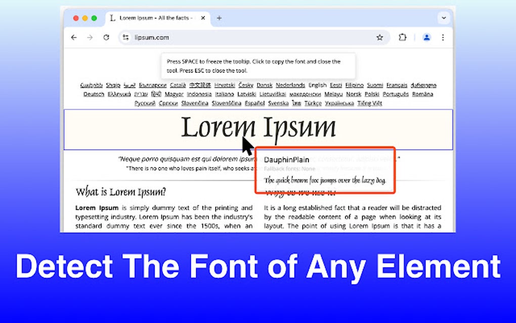 Font Finder for Google Chrome - Extension Download