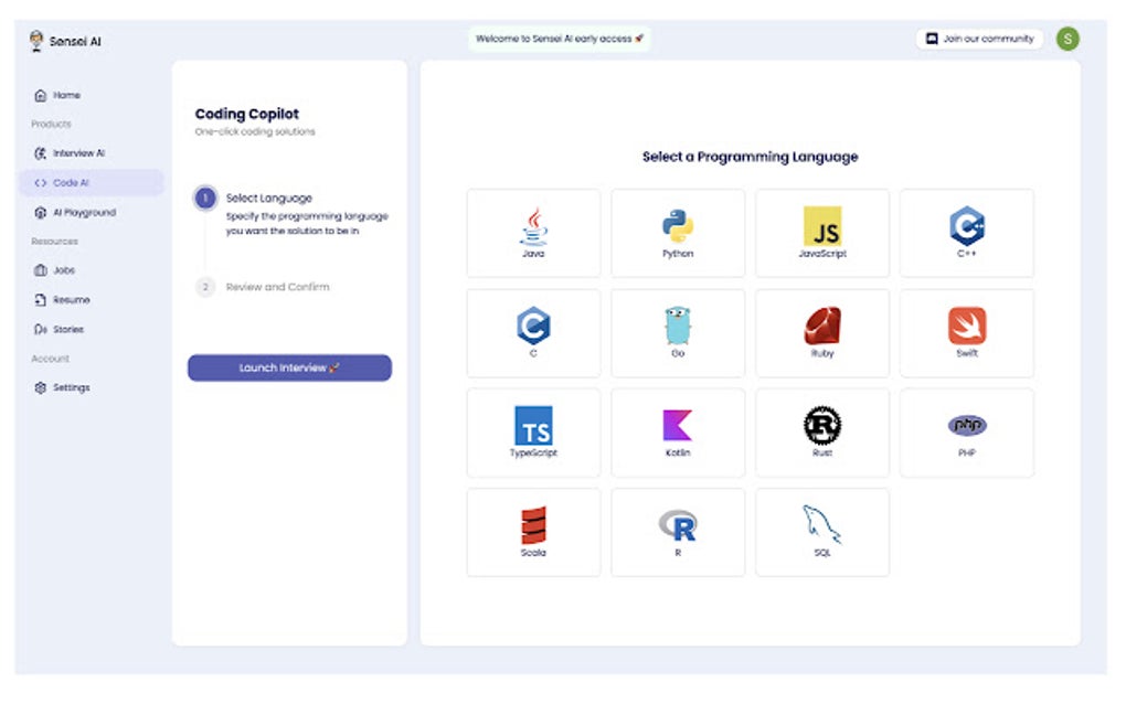 Sensei AI Coding Copilot cho Google Chrome - Tiện ích mở rộng Tải về
