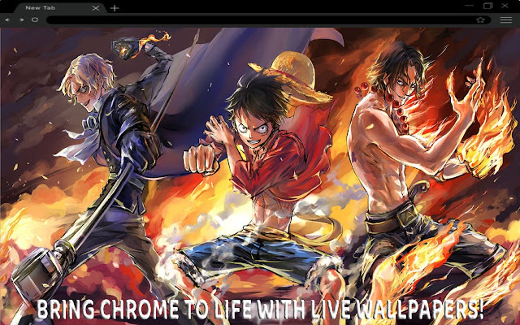 One Piece: Flames of Brotherhood Live Wallpaper for Google Chrome ...
