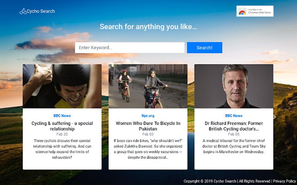 Cycho Search for Google Chrome - Extension Download