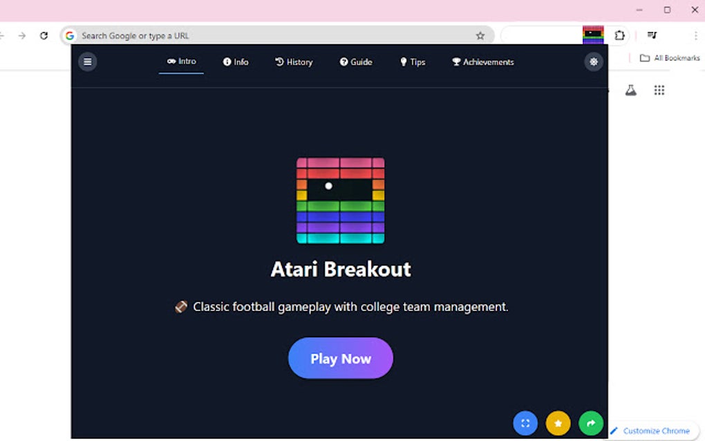 Atari Breakout Google Chrome 용 - 확장 프로그램 다운로드